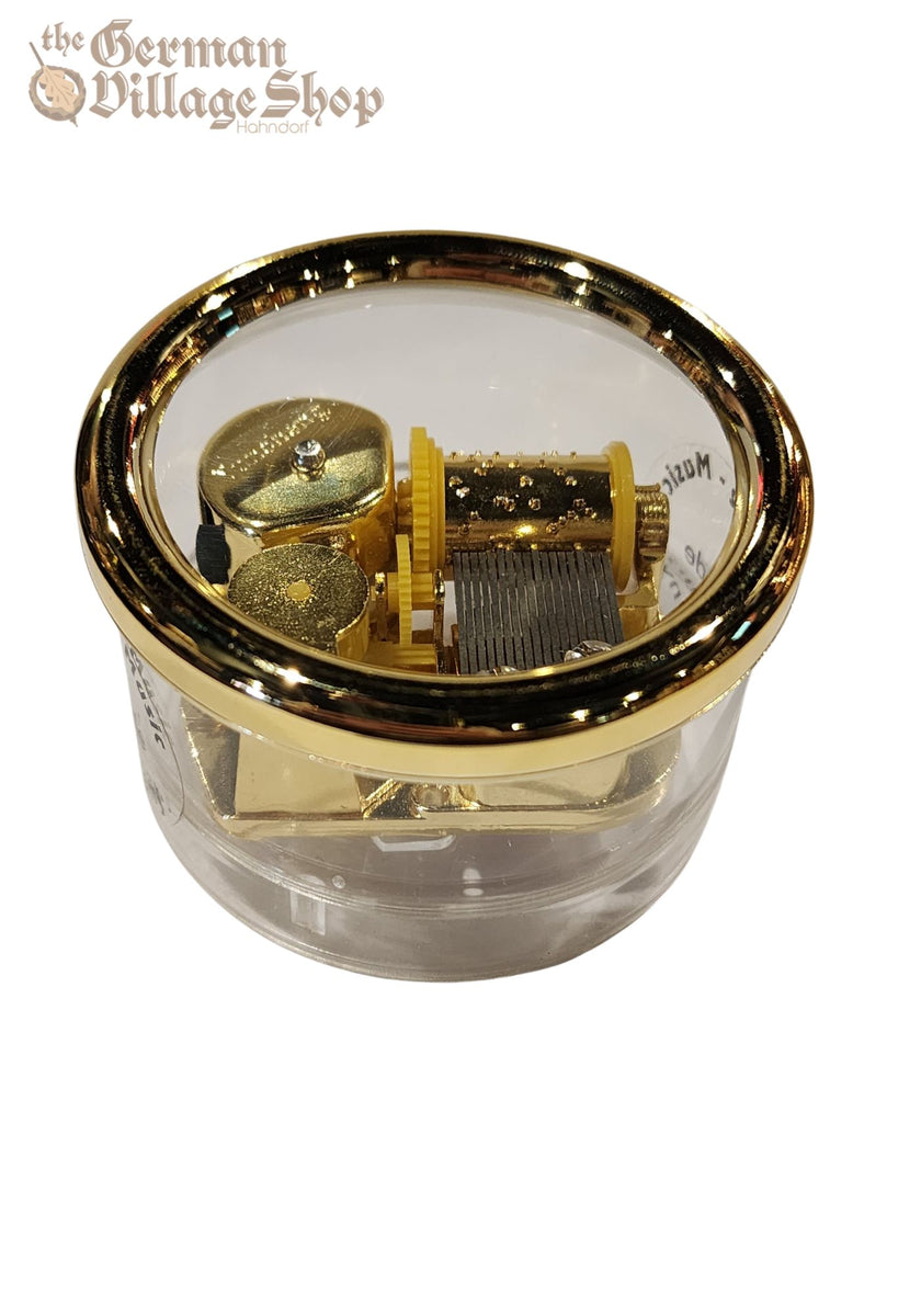 Music Box Round - Gold Frame Mechanical - Edelweiss – The German ...
