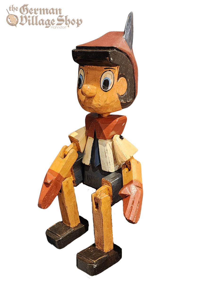 Pinocchio - Wooden Sitting Figure – The German Village Shop Hahndorf