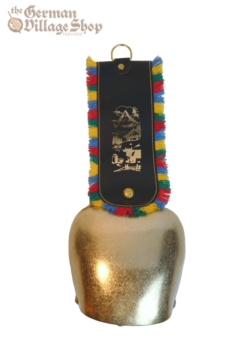 Cow Bell - Brass 31cm Black Leather – The German Village Shop Hahndorf