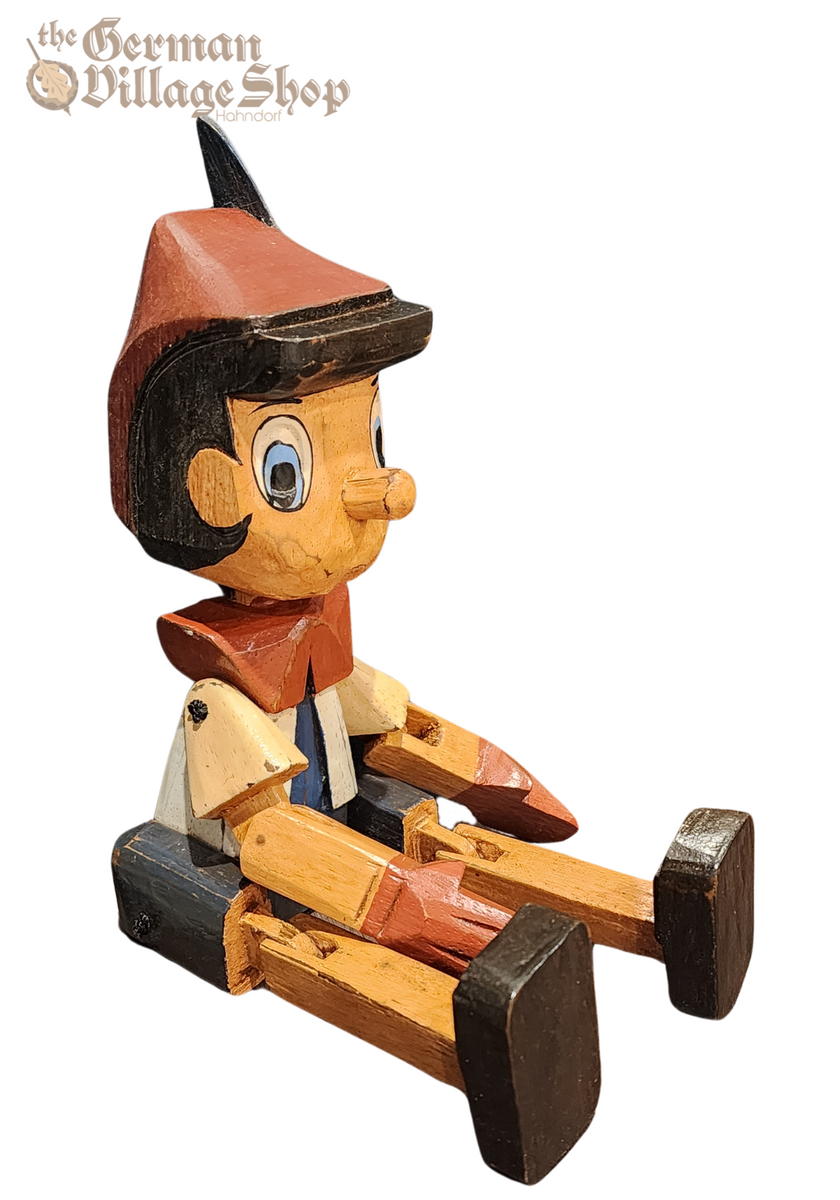 Pinocchio - Wooden Sitting Figure – The German Village Shop Hahndorf