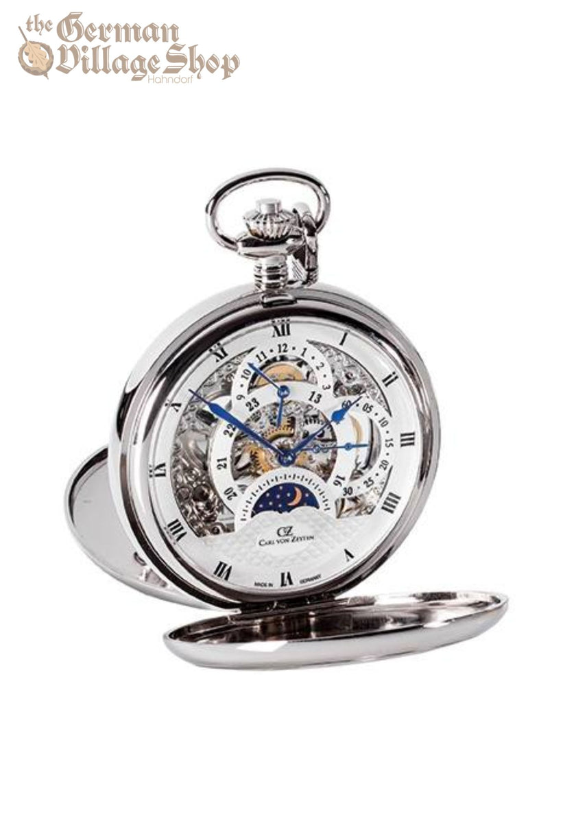 Schwarzwald Pocket Watch - CVZ - Schutter (Silver) – The German Village ...