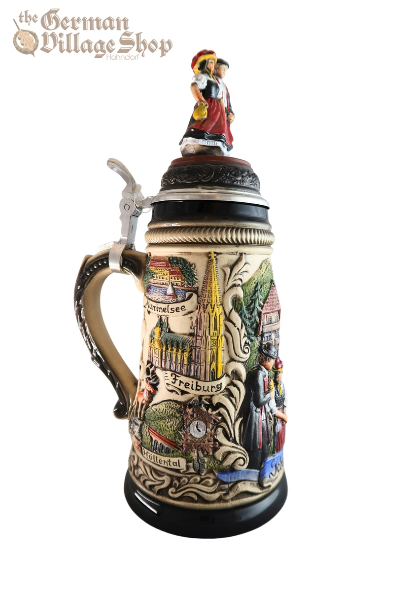 Beer Stein - Black Forest Rustic with Dancing Figures 1L – The German ...